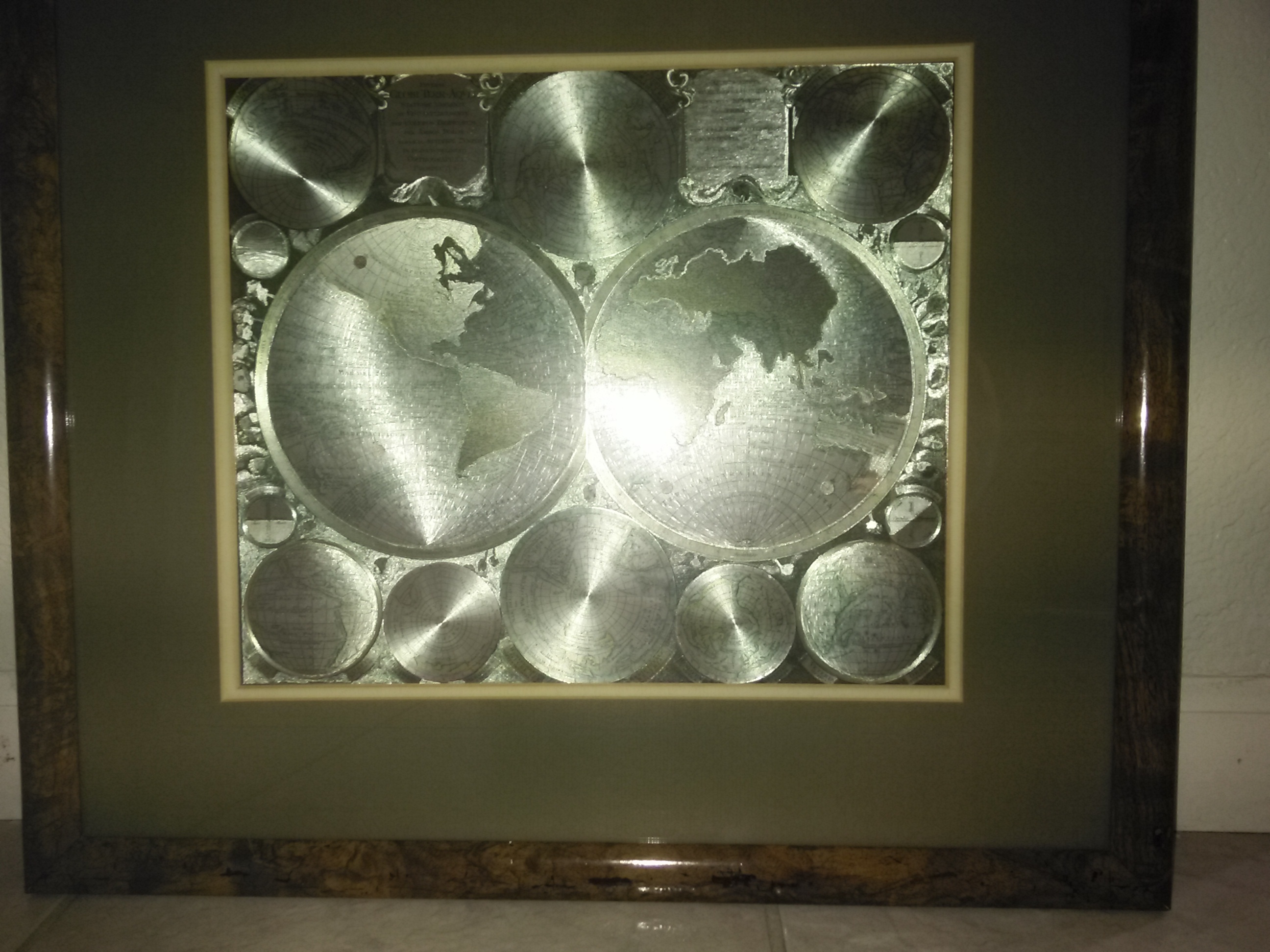 silver world map | InstAppraisal